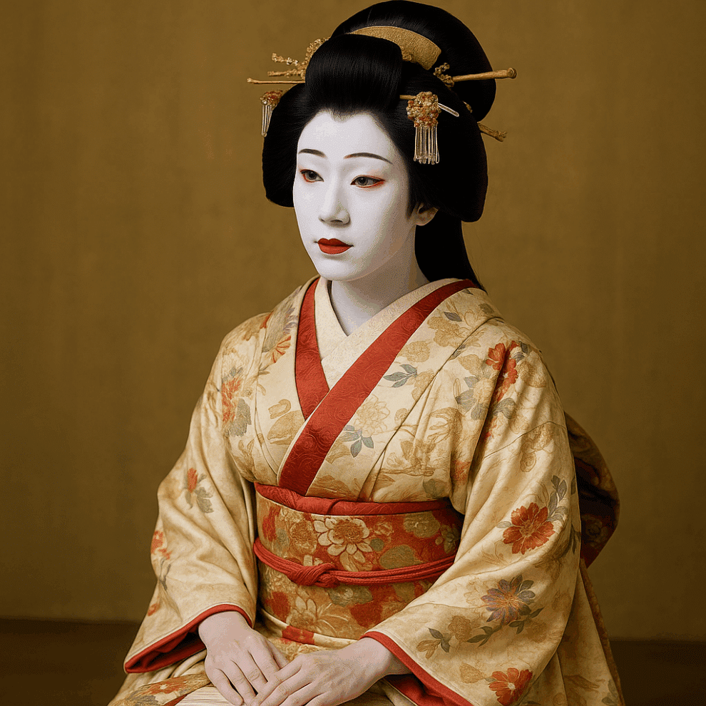 Onnagata : Beautés féminines du japon - masque japonais